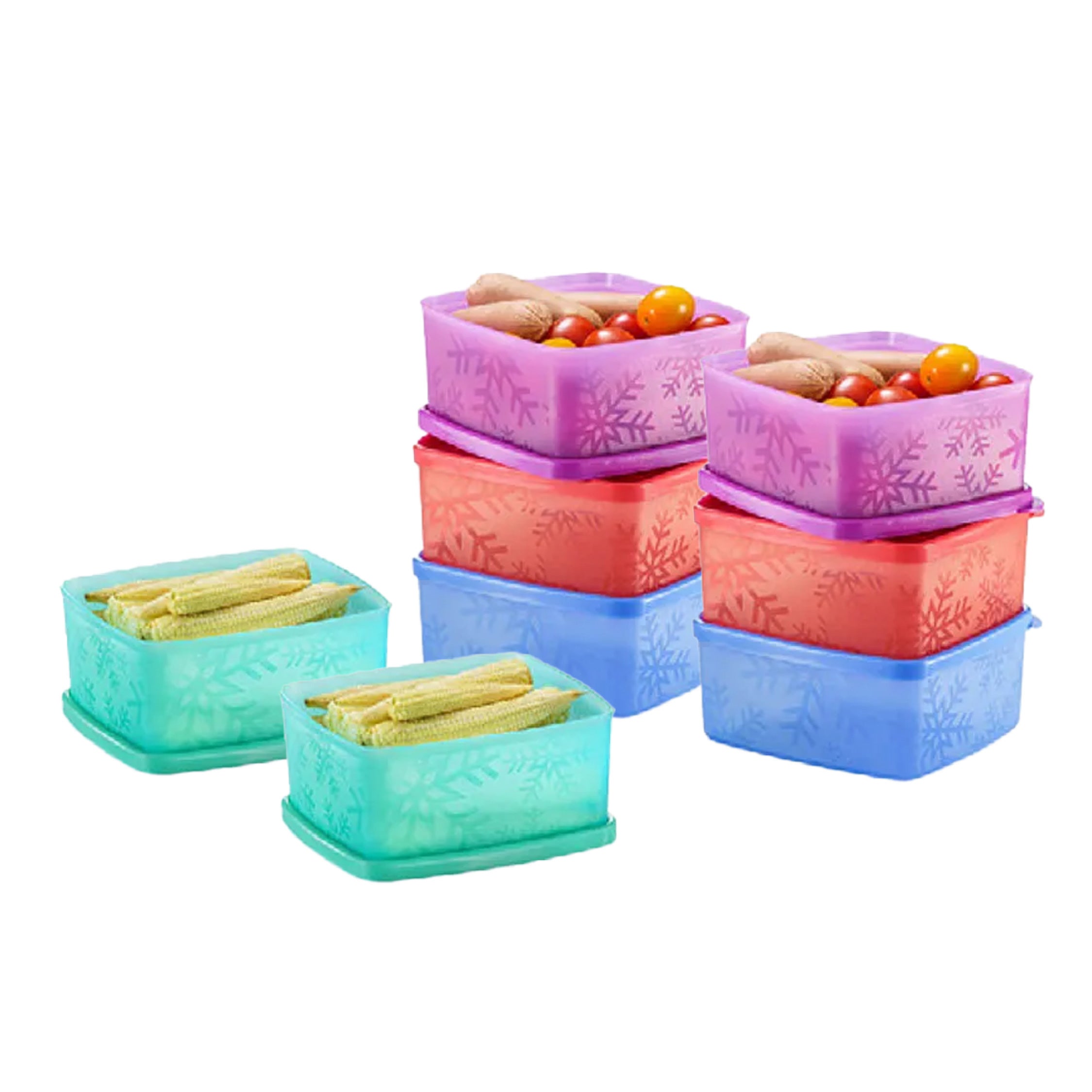 Snowflake Square Round | 8pcs | 400ml – (PM Store) Tupperware Brands ...
